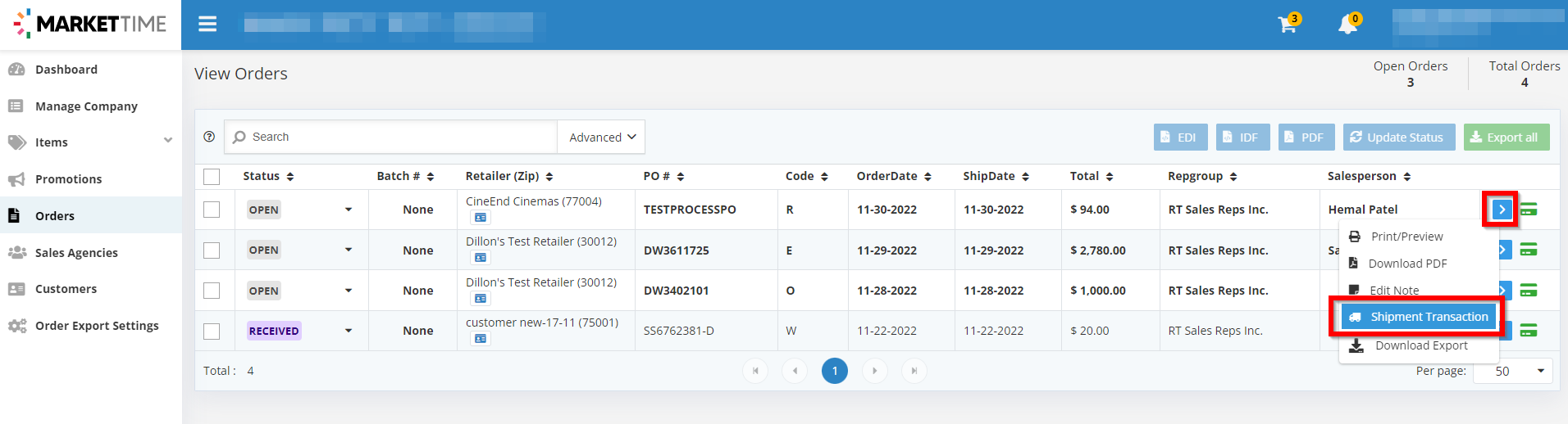 Processing Payments in MarketTime – MarketTime Support Center