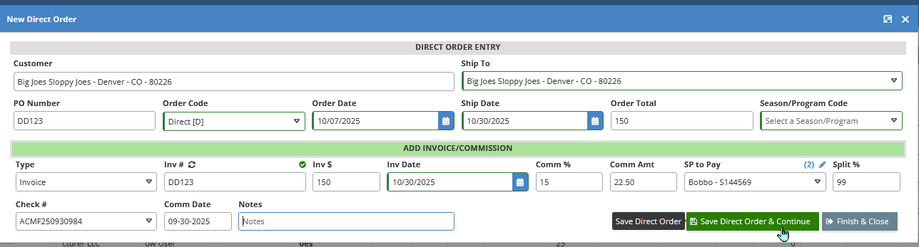 Creating Direct Orders – MarketTime Support Center